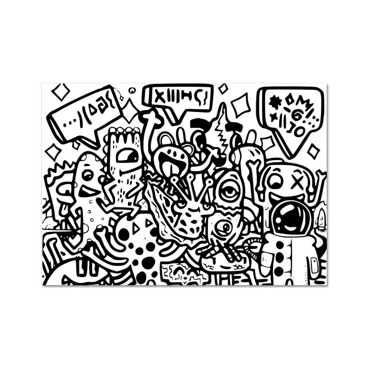 Alien Doodle Fine Art Print – The Doodle Boy